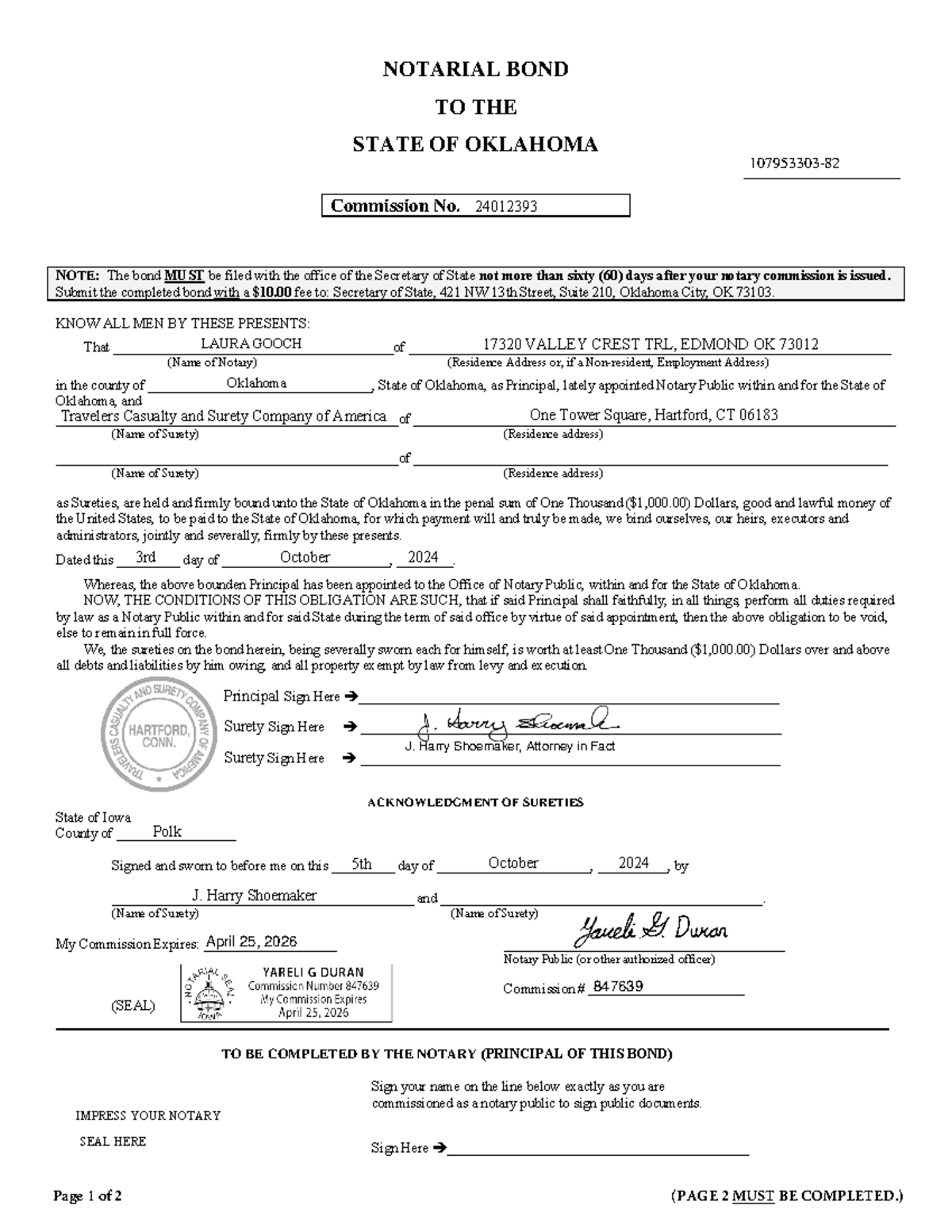 587207-e Packet-20241005170825 - NOTARIAL BOND TO THE STATE OF OKLAHOMA ...
