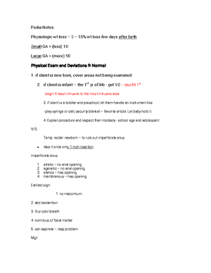 Pedia Notes - Anatomy and Physiology - PEDIATRIC NURSING I. A. GROWTH ...