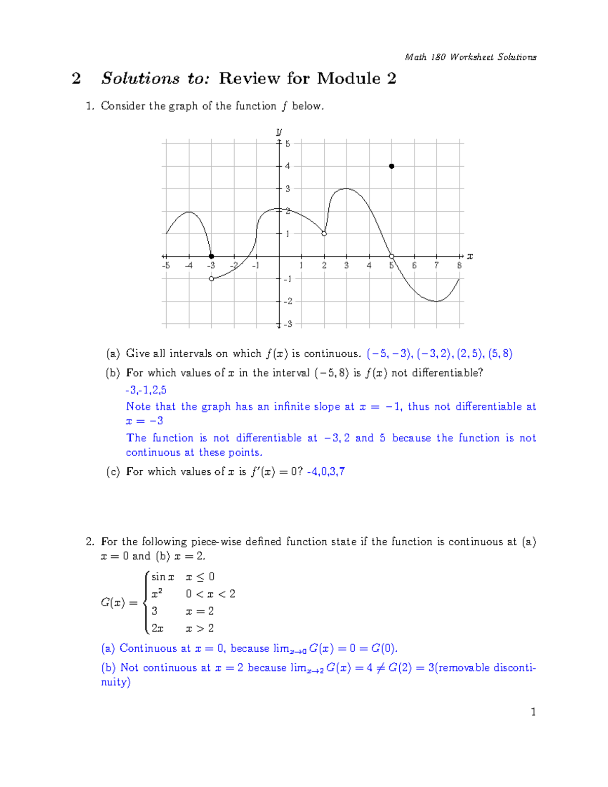Module 2 F20 Review Problems Solutions - 2 Solutions to: Review for ...