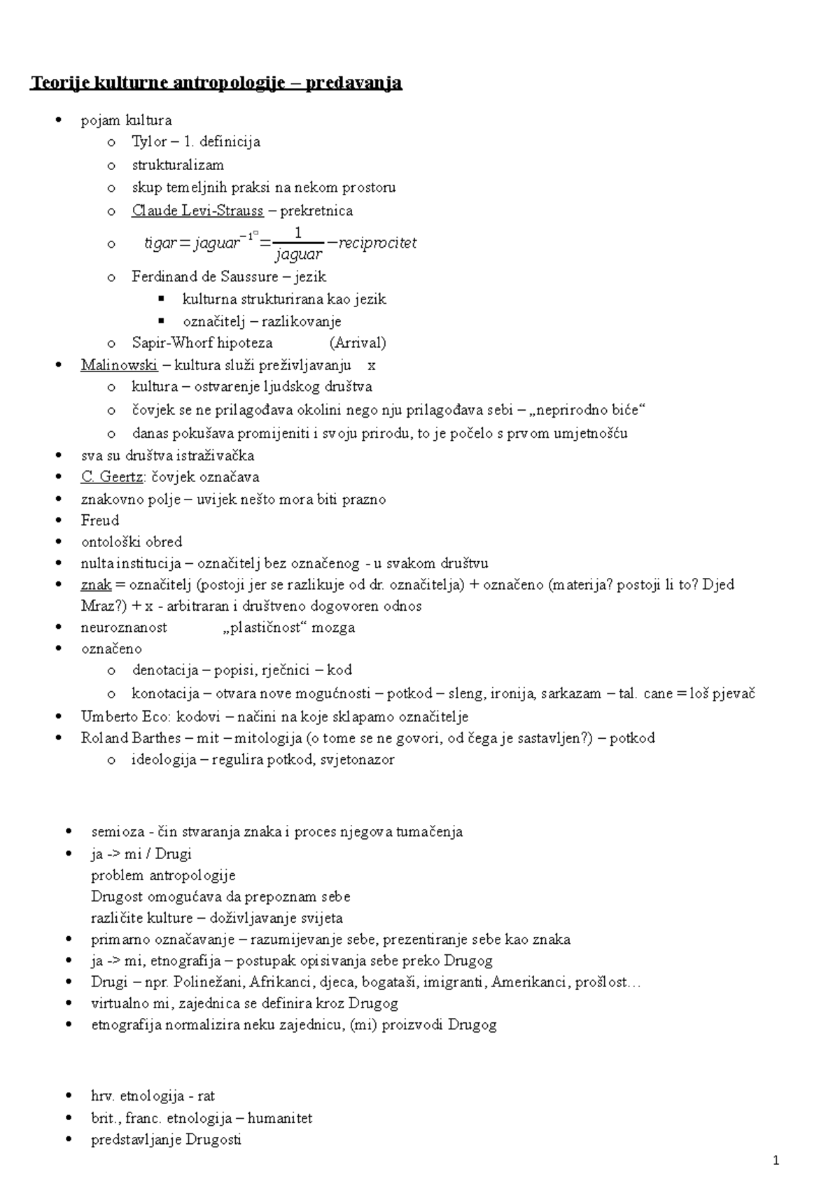 Teorije kulturne antropologije - predavanja - definicija o ...