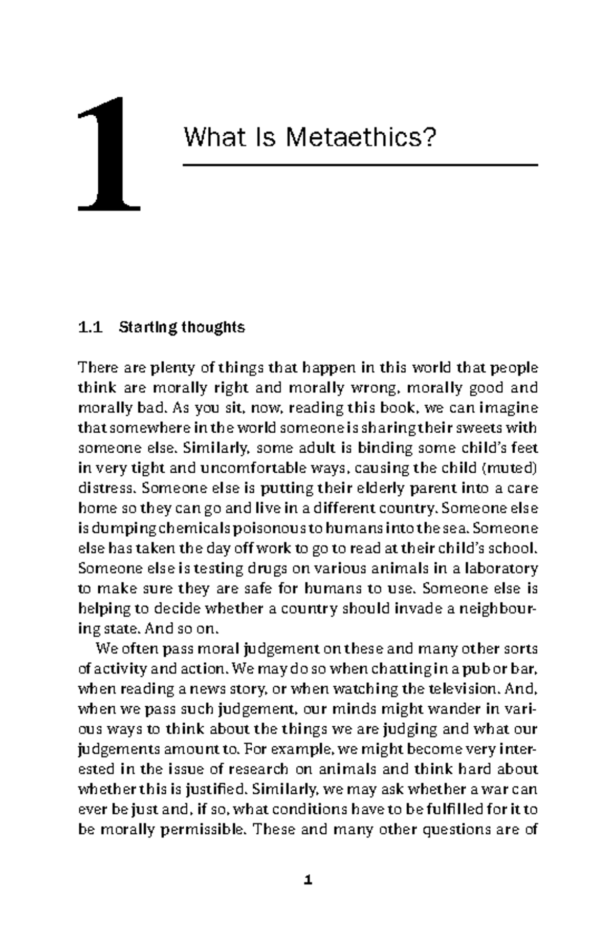 What is Metaethics - Zadání semináře - 1 What Is Metaethics? 1 Starting ...