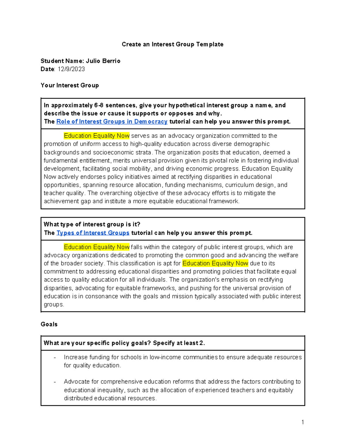 Create an Interest Group Template - Create an Interest Group Template ...