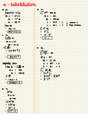 Midterm 1 Formula Sheet - Math 20B Winter 2023 Midterm 1 Exam Formula Sheet Derivative Rules ...