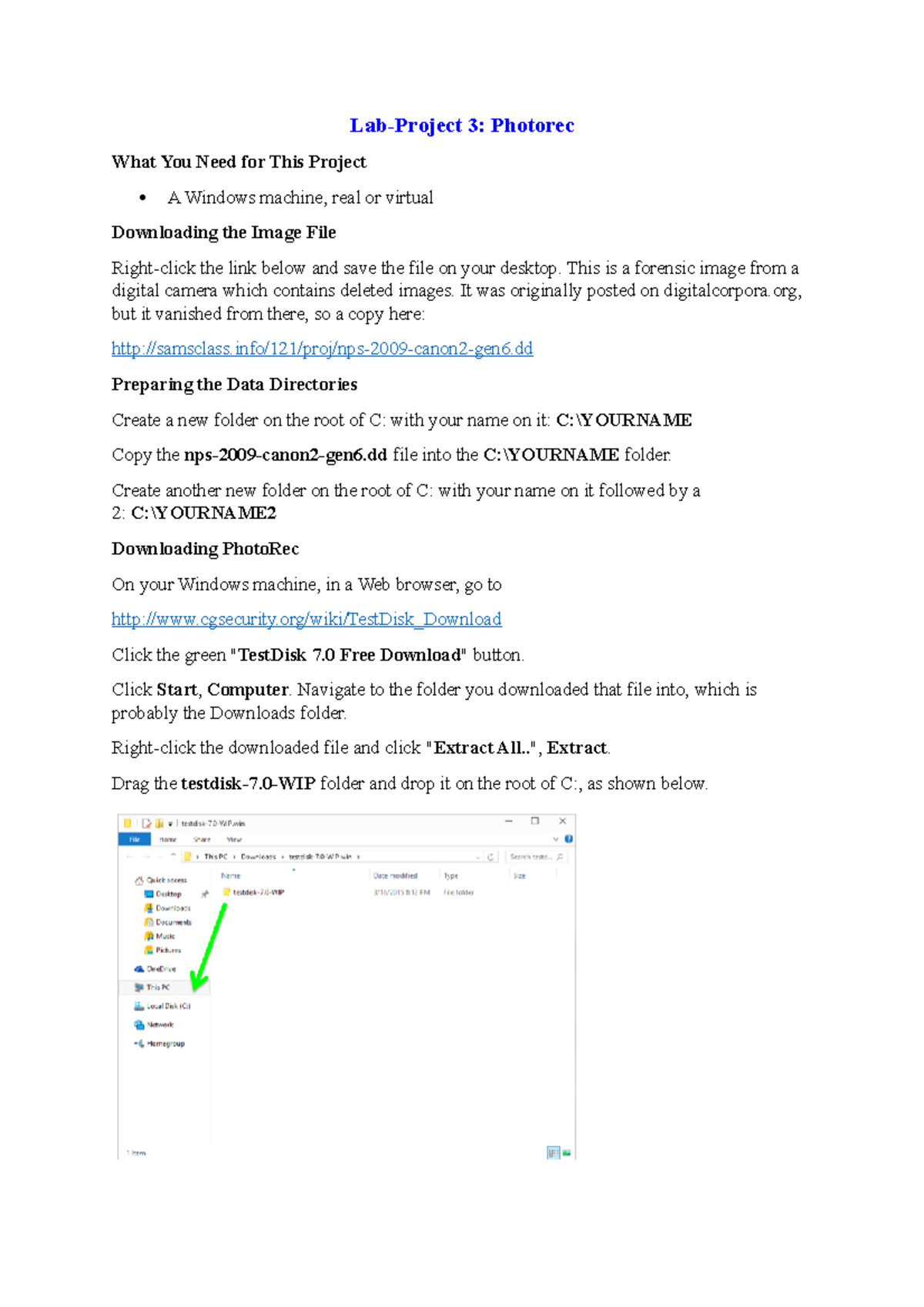 Lab03 - The lab about IA - Lab-Project 3: Photorec What You Need for ...