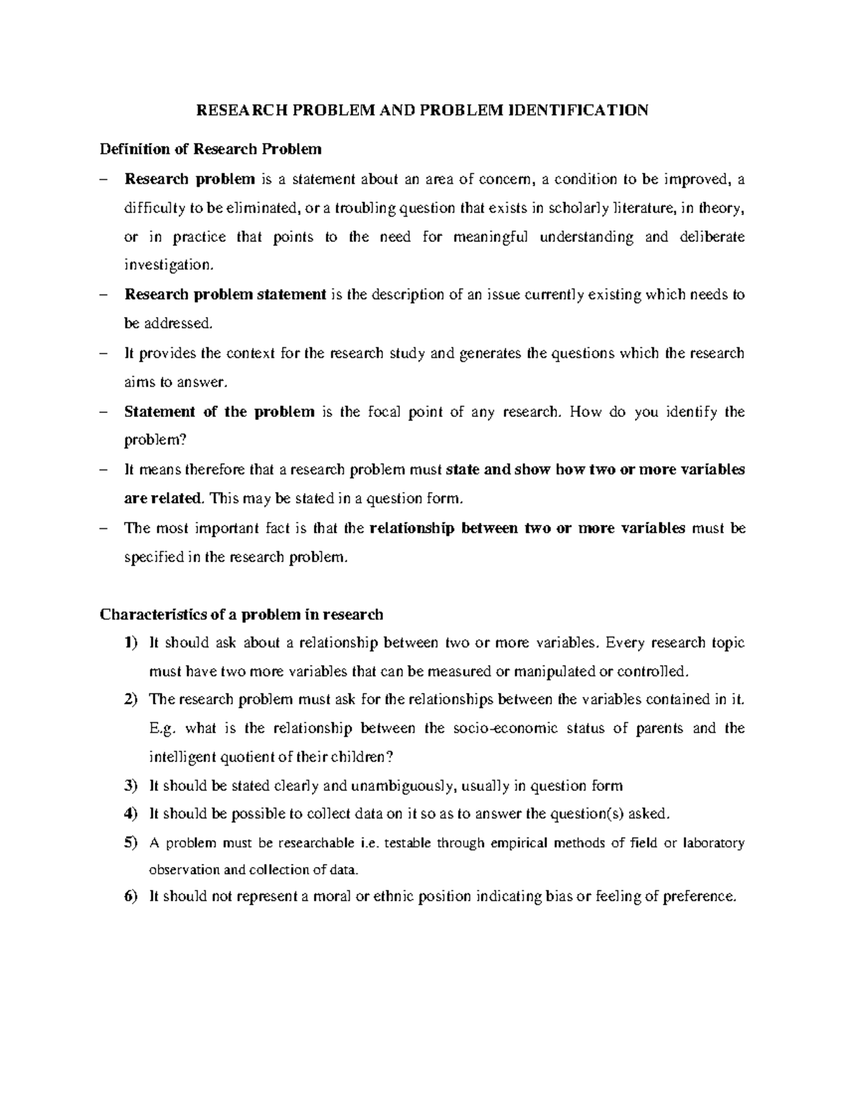 CMT 301 WEEK 2 (Research problem ) - RESEARCH PROBLEM AND PROBLEM ...