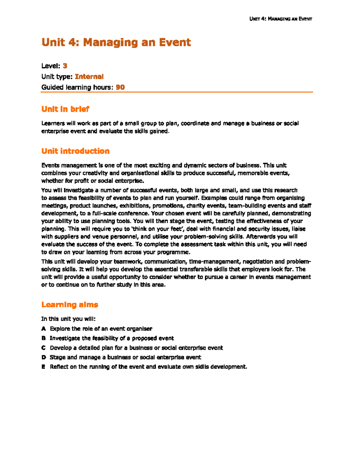 Unit 4 spec - unit 4 - 433 - Studocu