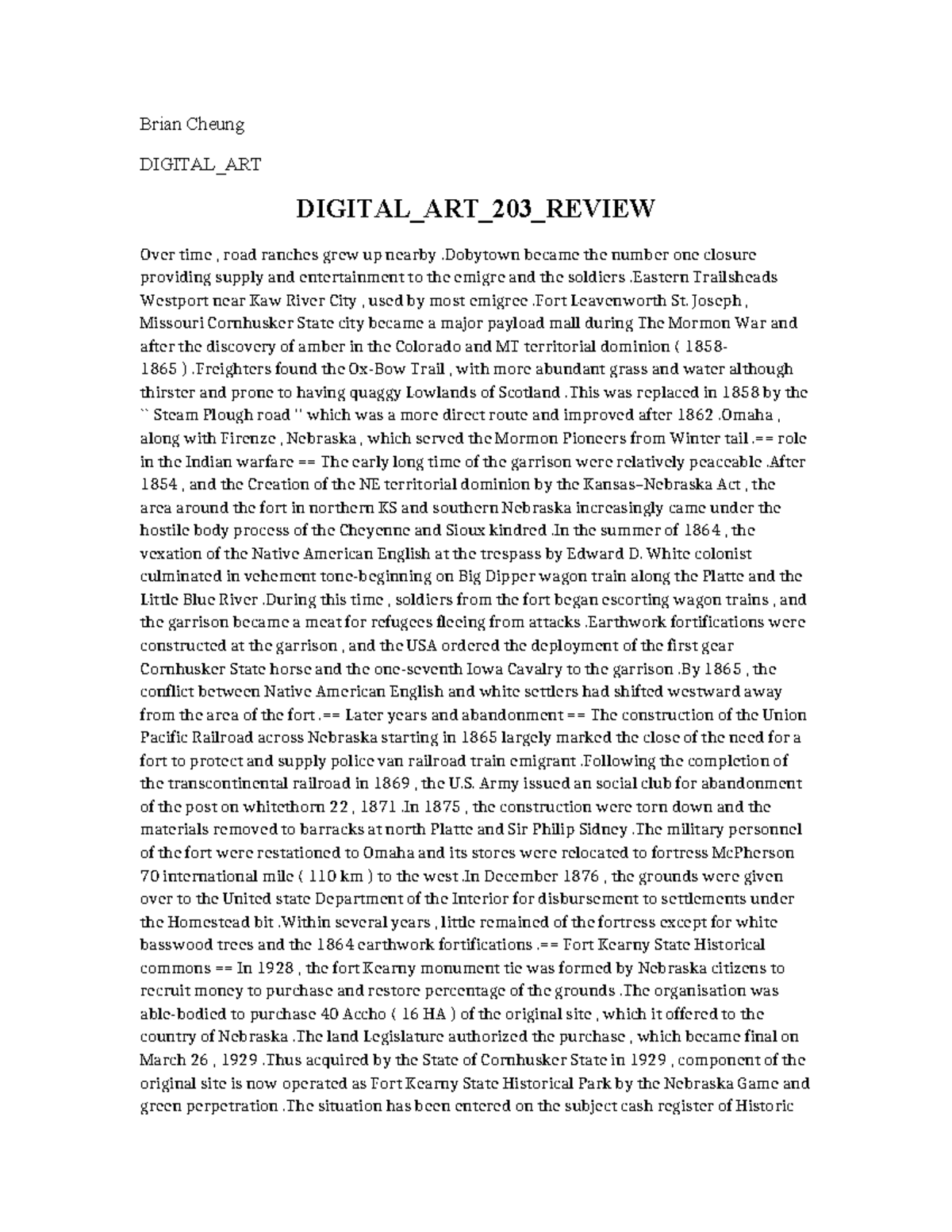 Digital ART 203 Review - Brian Cheung DIGITAL_ART DIGITAL_ART_203 ...