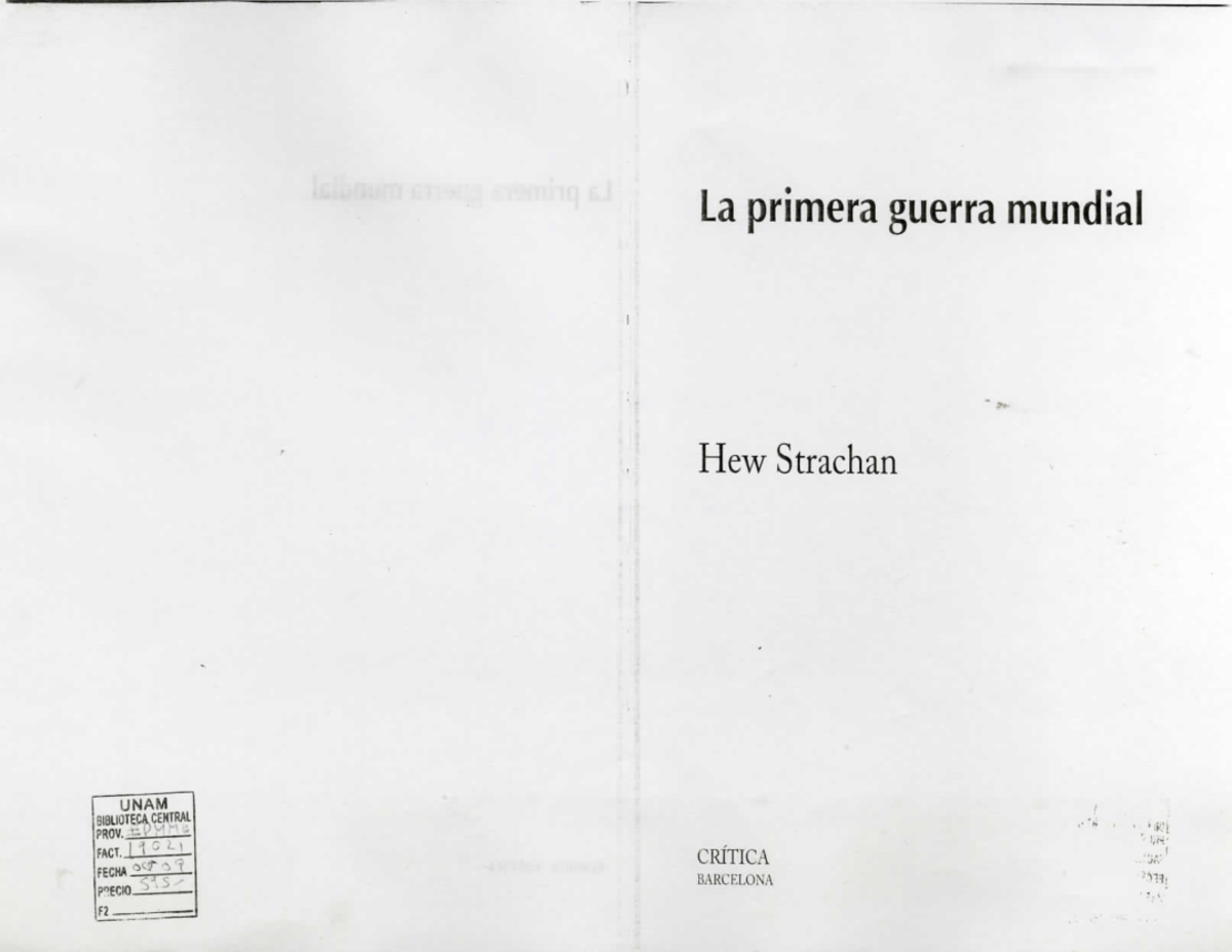 Hew Strachan Guerra Sin Final - simming La primera guerra mundial Hew ...