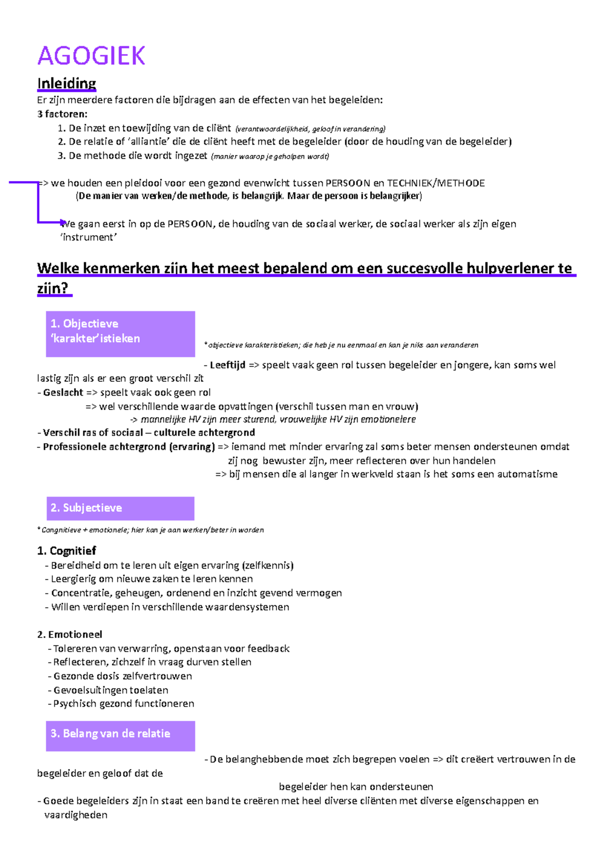 De relatie tussen de sociaal werker en belanghebbende - AGOGIEK ...