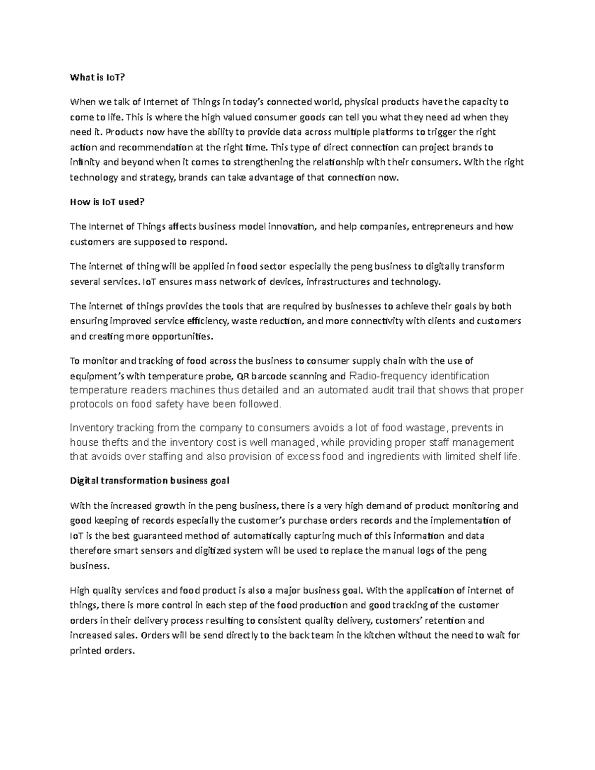 Iot - Research assignment on internet of things - What is IoT? When we ...