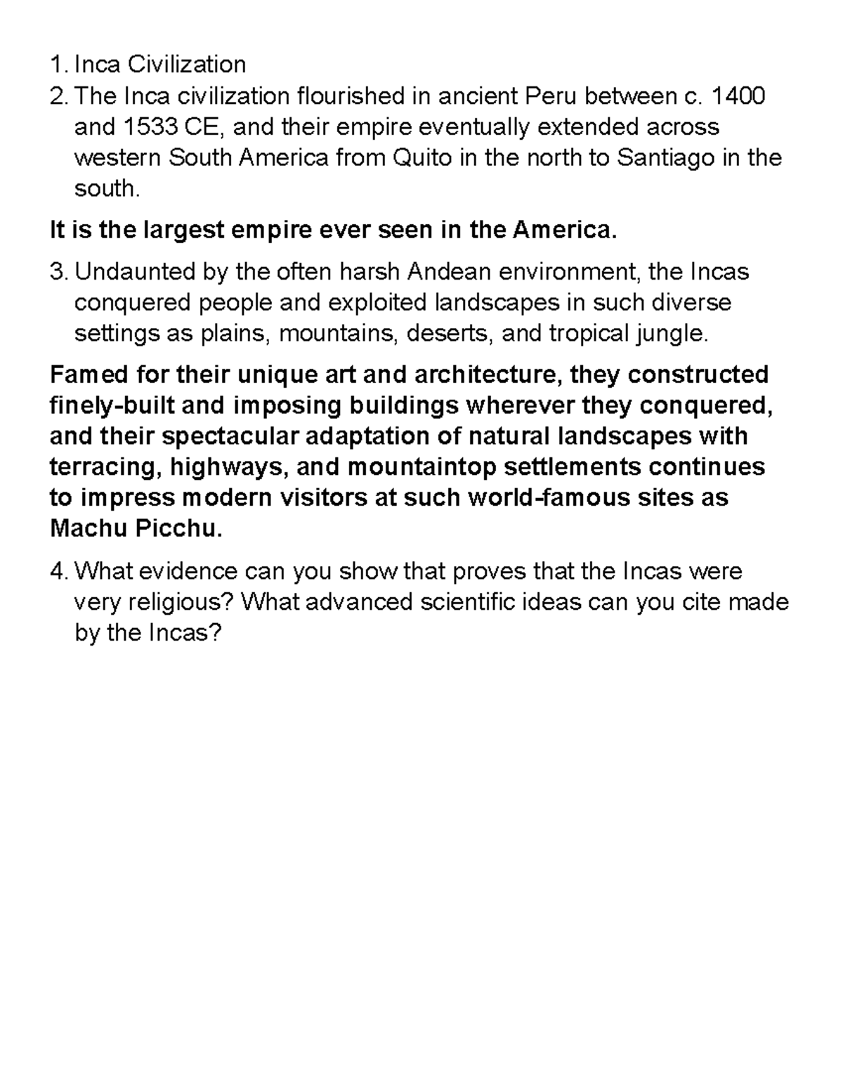 Inca Civilization - Evidences that the Incas were Religious - Inca ...