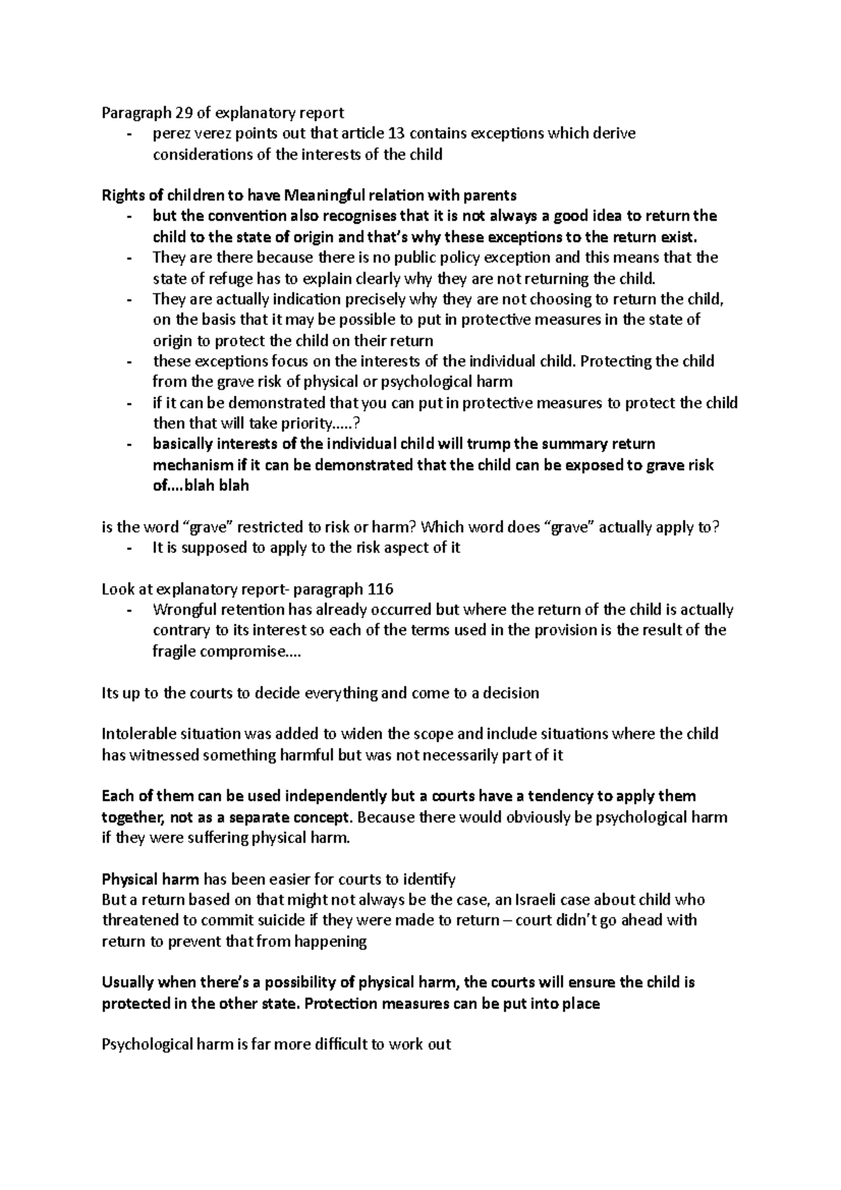 Notes essay - Paragraph 29 of explanatory report perez verez points out ...