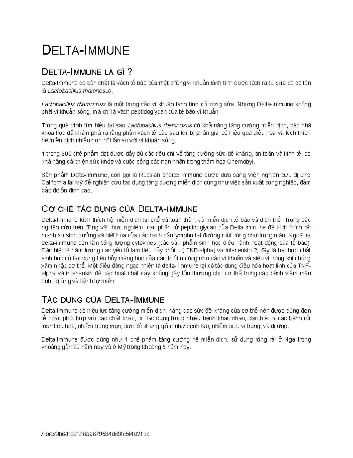 Delta-Immune V0 - DELTA-IMMUNE DELTA-IMMUNE LÀ GÌ? Delta-Immune có bản ...