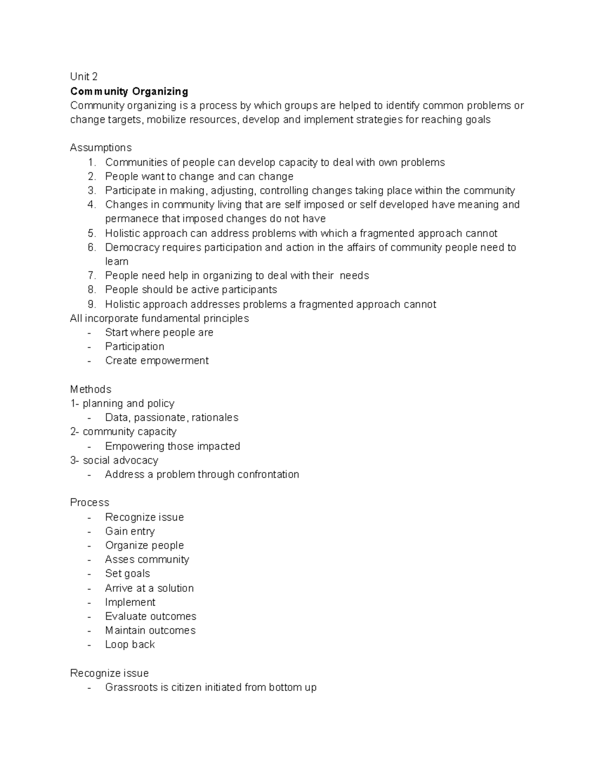 Exam 2 outline - lecture notes for exam two - Unit 2 Community ...