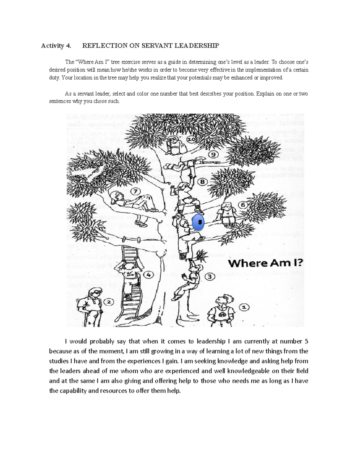 2.Activity 4. Reflection ON Servant Leadership - Activity 4. REFLECTION ...