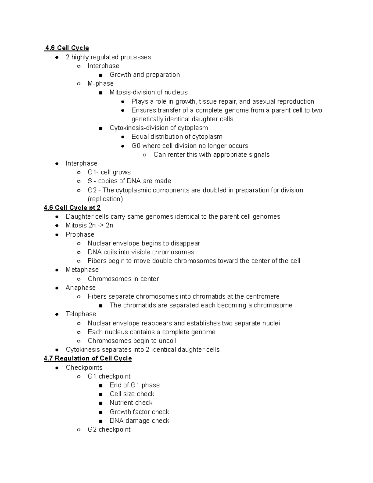Cell Cycle Study - 4 Cell Cycle 2 highly regulated processes Interphase ...