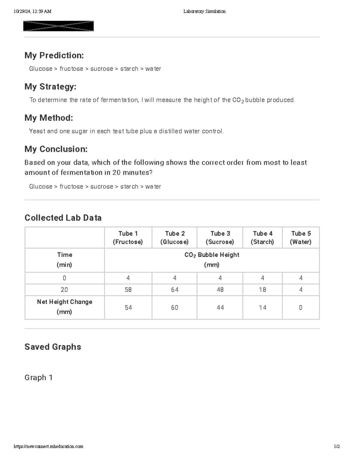 (2) Cellular Respiration - Yeast Fermentation - Lab - My Prediction ...
