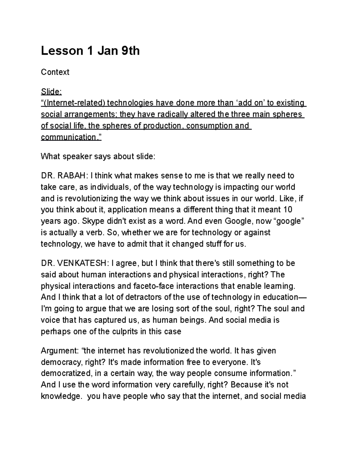 Lesson 1 educ307 - EDUC 307 - Concordia - Studocu