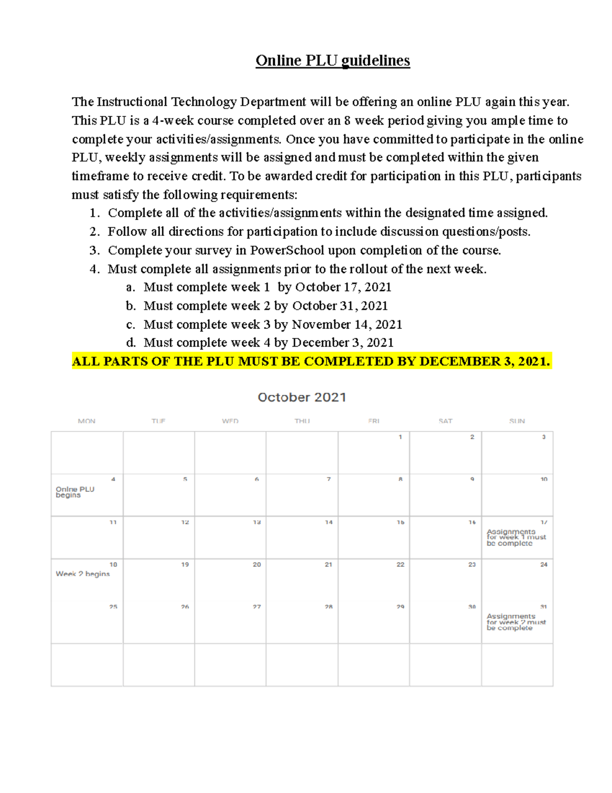 Online PLU guidelines - Sample writing - Online PLU guidelines The ...