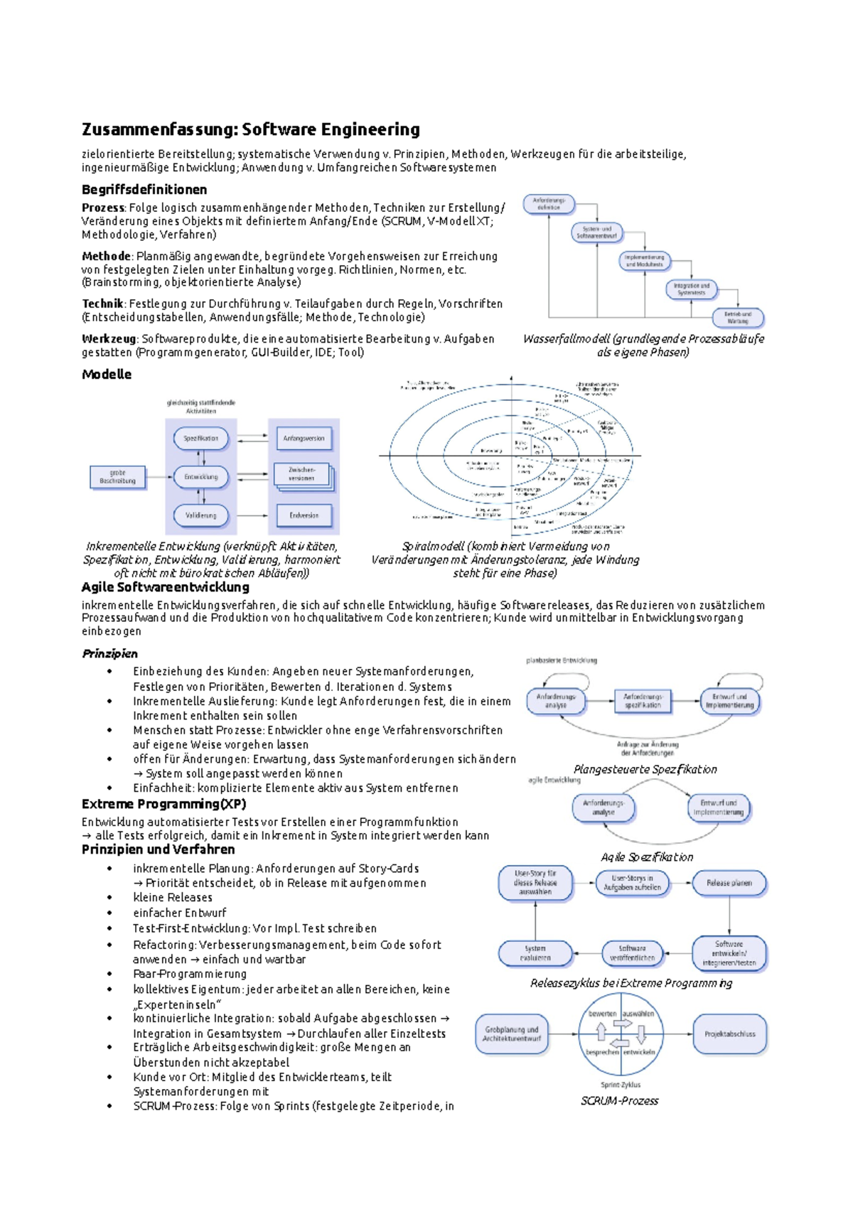Zusammenfassung Software Engineering - Zusammenfassung: Software ...