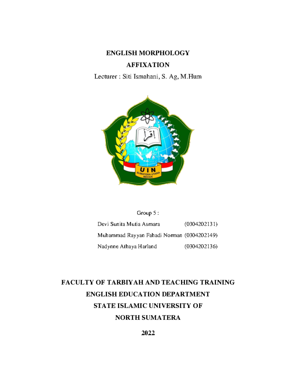 Affixation - Group 5 Morphology - ENGLISH MORPHOLOGY AFFIXATION ...