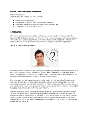 Events Management Handouts - Office Systems Management - Studocu