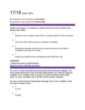 Principles of Finance milestone 4 - 22/23 that's 96% RETAKE 22 ...