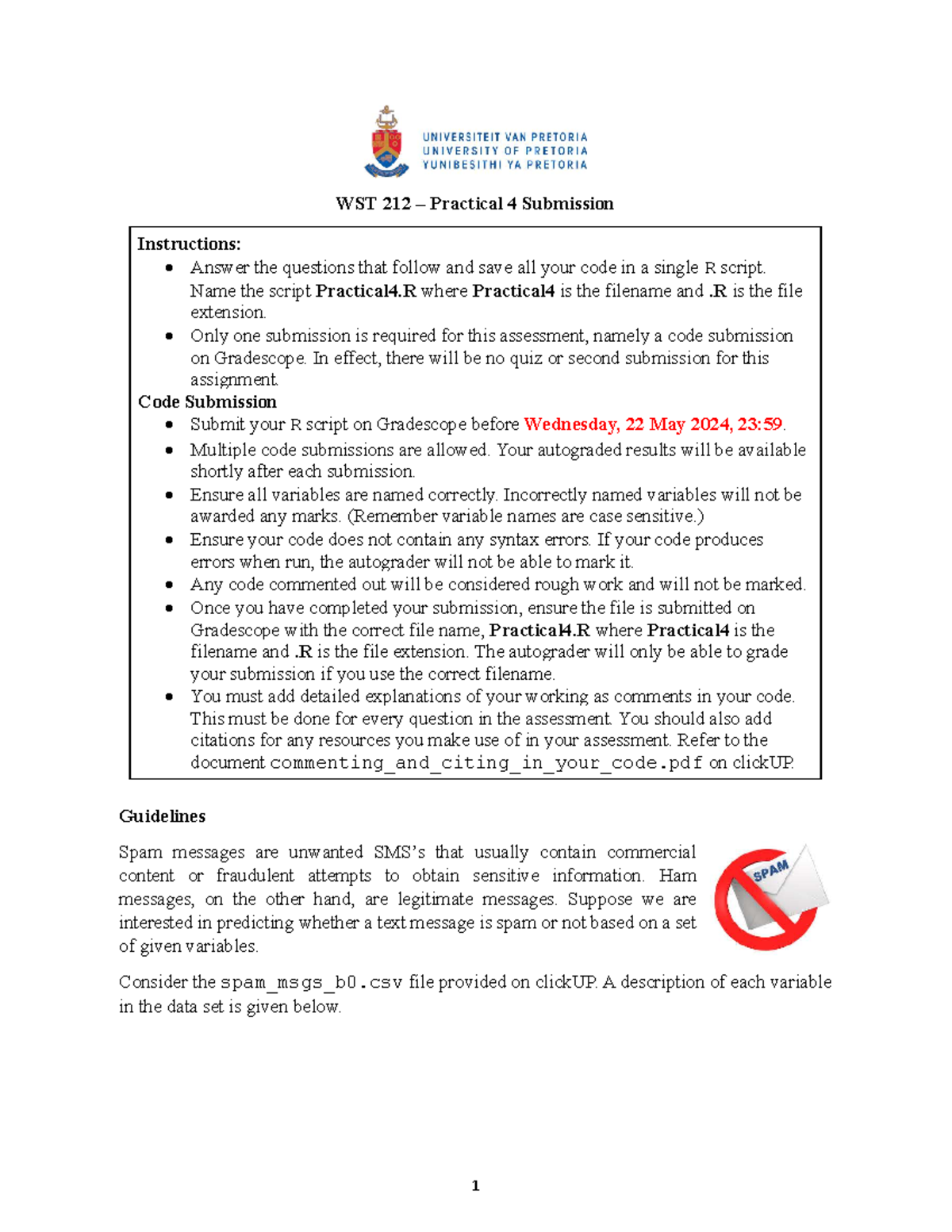 WST212 - Practical 4 Submission Instructions - 2024 - 1 WST 212 – Practical 4 Submission - Studocu