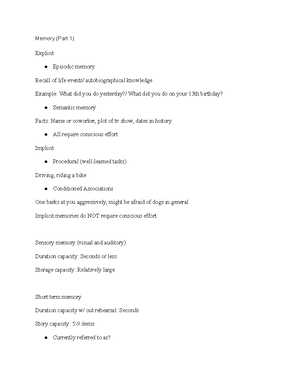 Intro to psych - notes for class docx - INTRO TO PSYCH week one Chapter ...