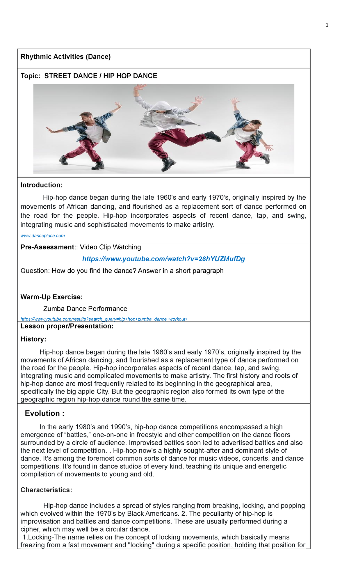 Rhytmic Activities W - Week 13-14 - Rhythmic Activities (Dance) Topic ...