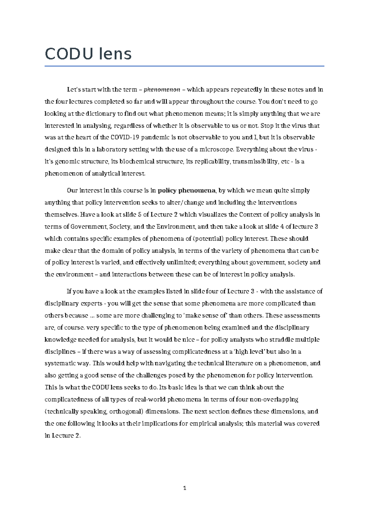 CODU lens - codu lens explanation - CODU lens Let's start with the term ...