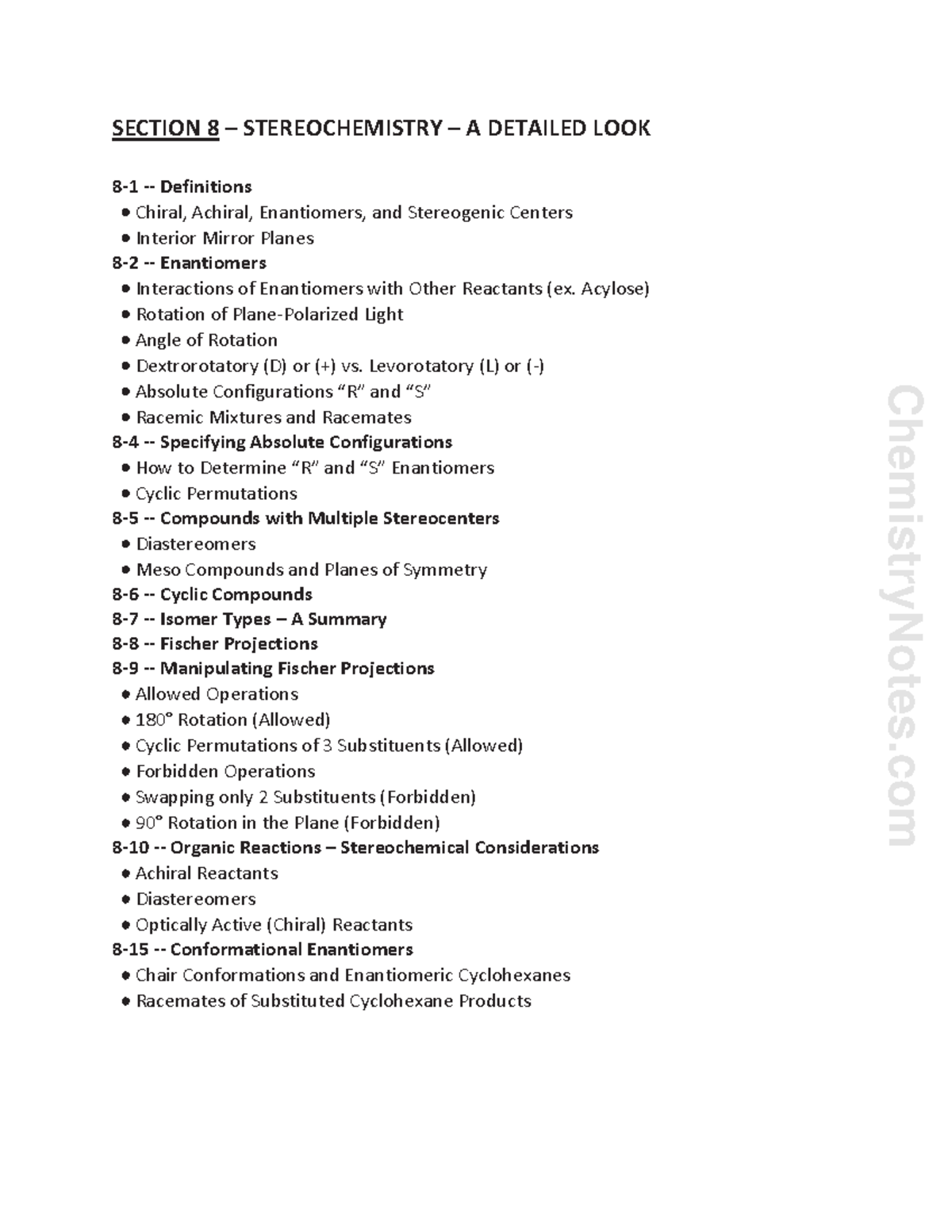 stereochemistry of organic compounds - chemistry - Studocu