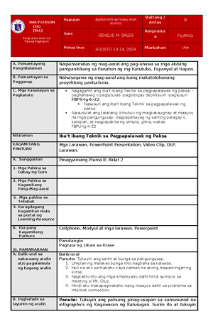 Balagtasan-NOV - LESSON PLAN - BANGHAY ARALIN SA FILIPINO GRADO 8 ...