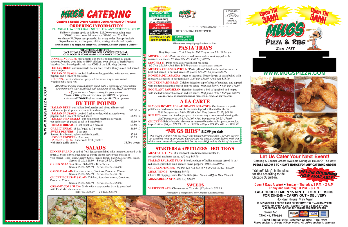 Mugs house Menu 10 27 22v2 - Credit Card Must Be Presented At Time Of ...