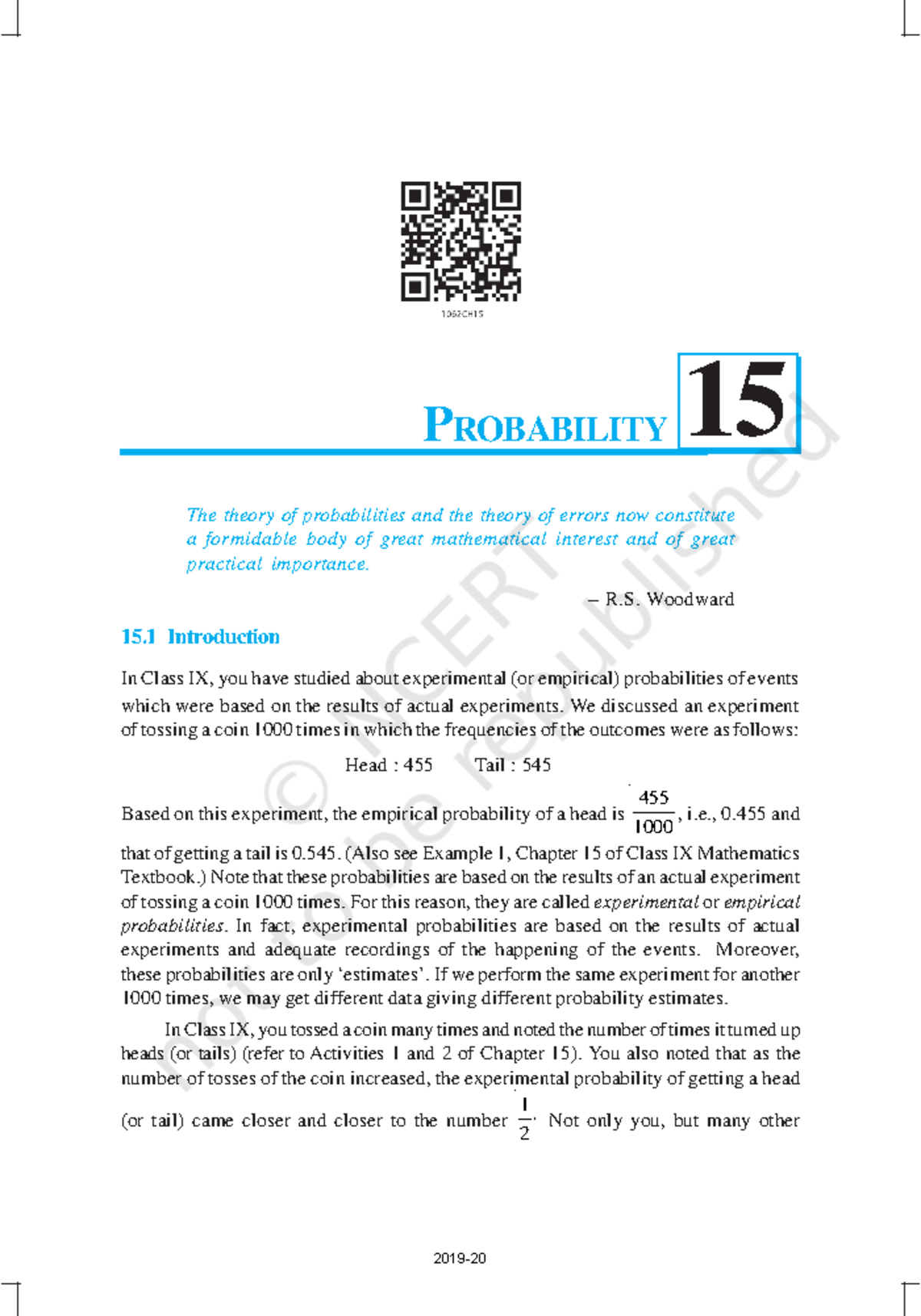 15 Probablity - PROBABILITY 295 15 The theory of probabilities and the ...