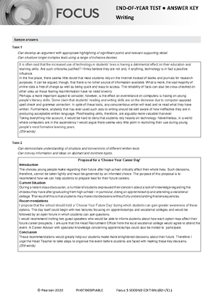 Focus 5 2E Review Test 2 Units 1 6 Listening Reading Uo E Group A ...