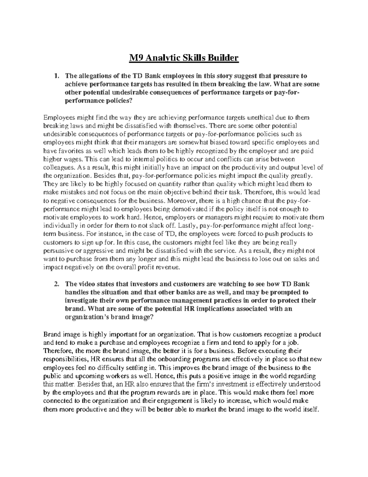 Module 9 ASB - I hope this helps!! - M9 Analytic Skills Builder 1. The ...