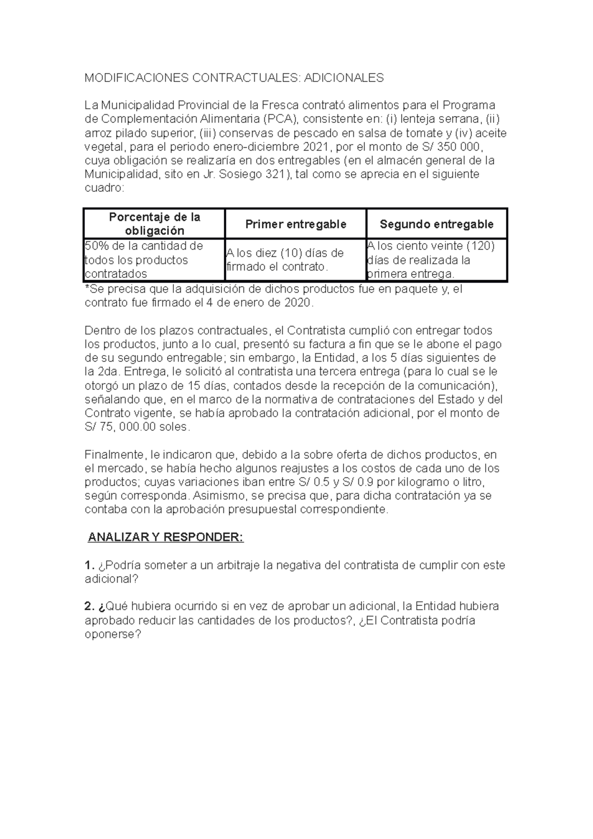 Modificaciones Contractuales - MODIFICACIONES CONTRACTUALES ...