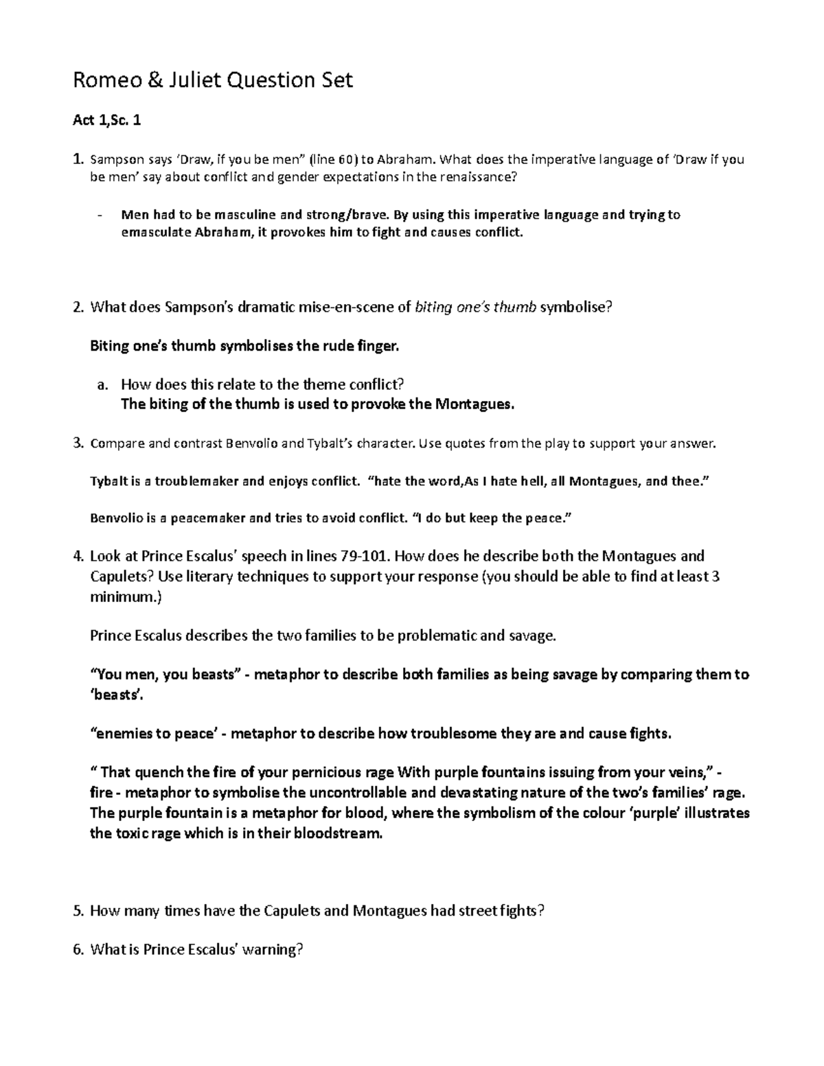 Copy of R+J comprehension questions Pro - Act 1-2 - Romeo & Juliet ...