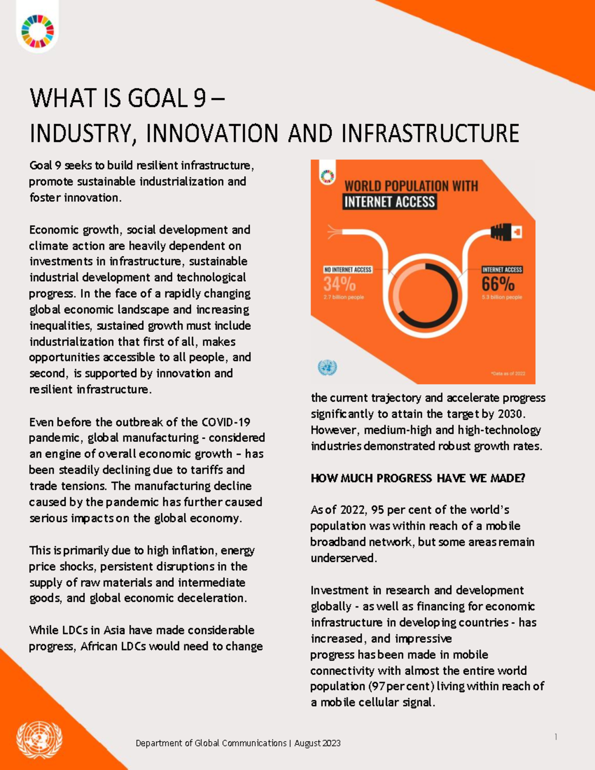 Goal-9-Fast-Facts SDG 9 - WHAT IS GOAL 9 – INDUSTRY, INNOVATION AND ...