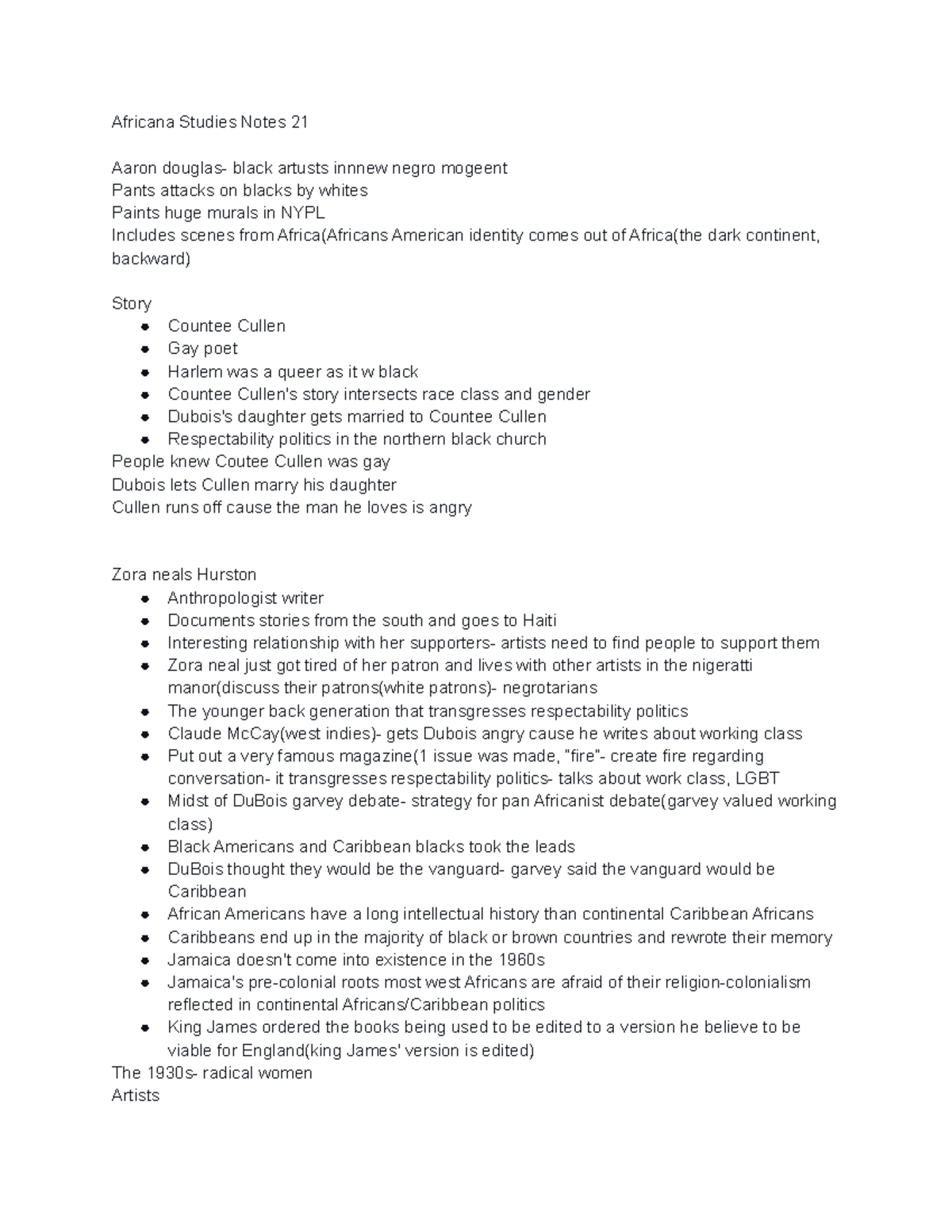 Africana Studies Notes 21 - Studocu