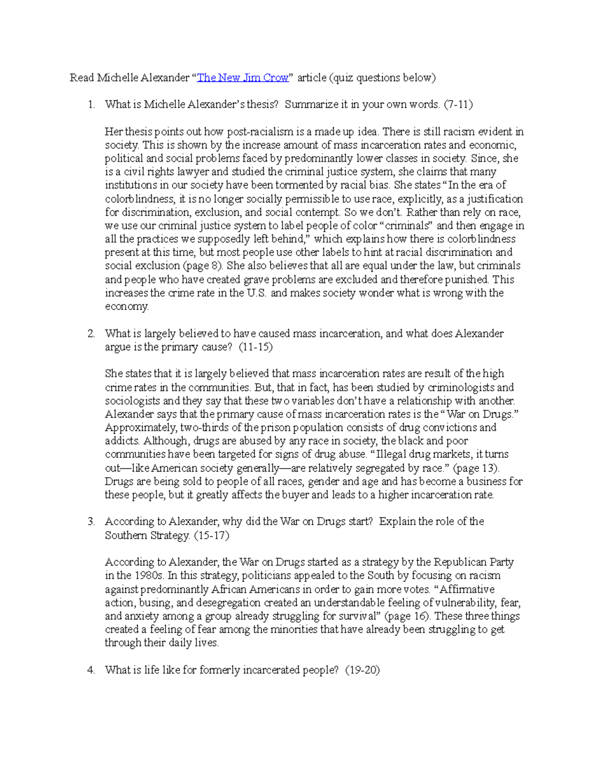 Michelle alexander reading - Read Michelle Alexander “The New Jim Crow ...