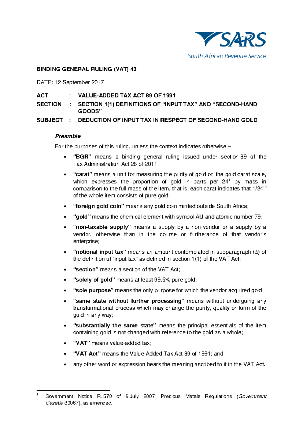 TAX4862 Deduction-of-input-in-respect-of-second-hand-gold - BINDING ...