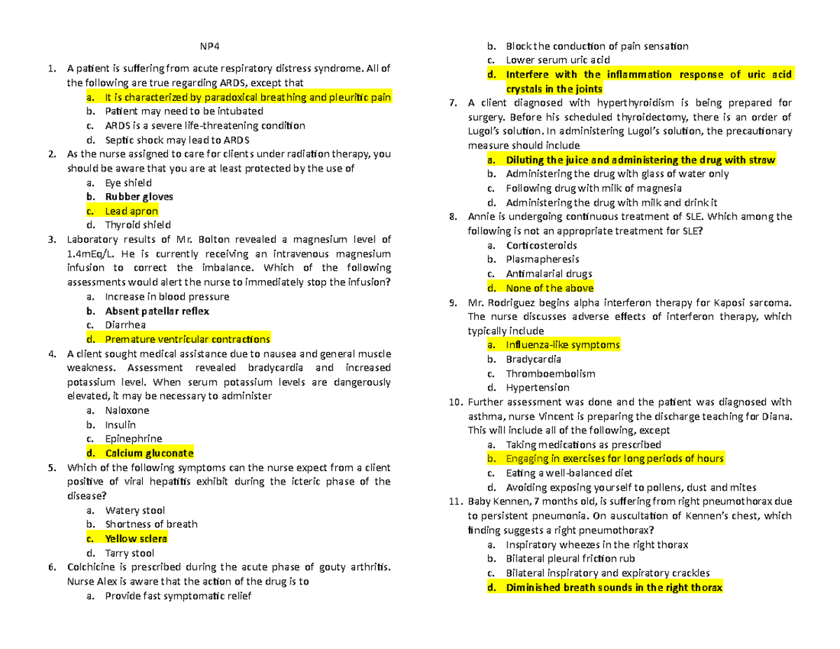Answered-NP4-Mangaoang - NP A patient is suffering from acute ...
