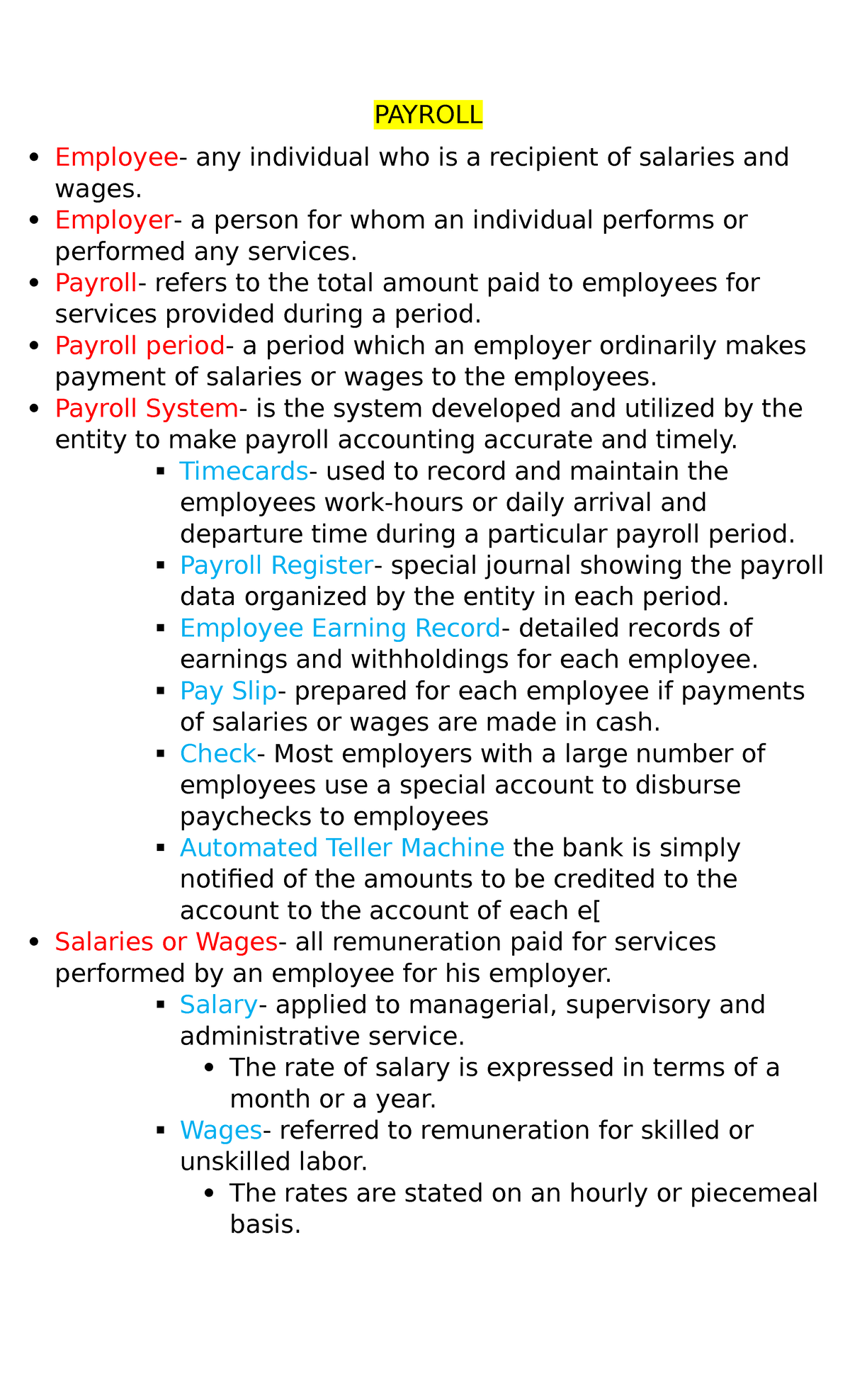 P2 Payroll Learning Material - PAYROLL Employee- any individual who is ...