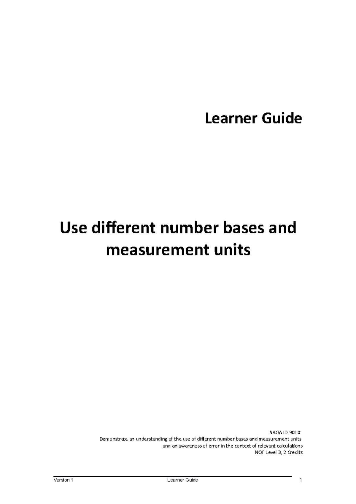 9010 Learner Guide - Lecture Notes for the 201/ 2015 academic year on ...