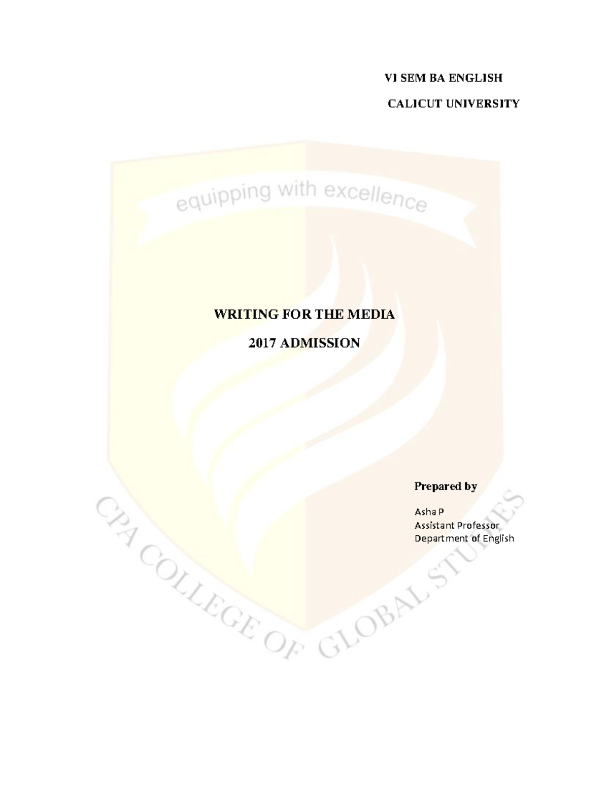 1618813525 Writing for the Media pdf - VI SEM BA ENGLISH CALICUT ...