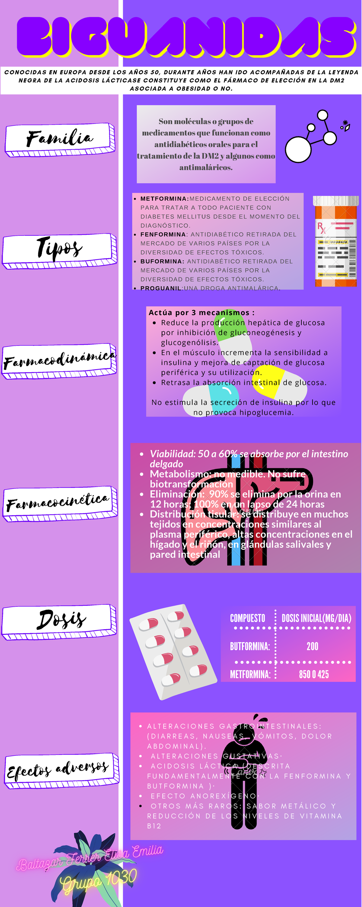 Infografía biguanidas - COMPUESTO DOSIS INICIAL(MG/DIA) BUTFORMINA: 200 ...
