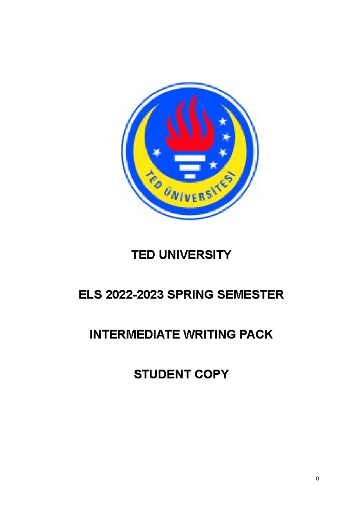 2022-2023 Spring M3 Writing pack Ss copy - TED UNIVERSITY ELS 2022-2023 ...