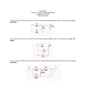 HW 1 - Homework 1 Assignment - Homework 1 Basic Elements and Circuit ...